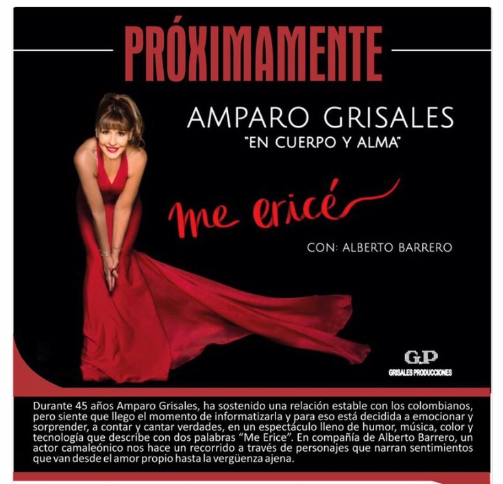 Amparo Grisales llega este viernes a Santa Marta con ‘Me ericé’ - EL ...